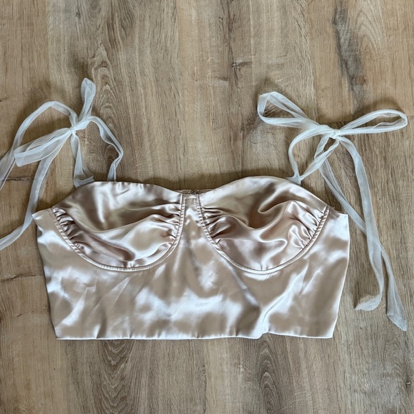 Showpo. | Tops | Showpo Balletcore Satincorset Bustier Top | Poshmark